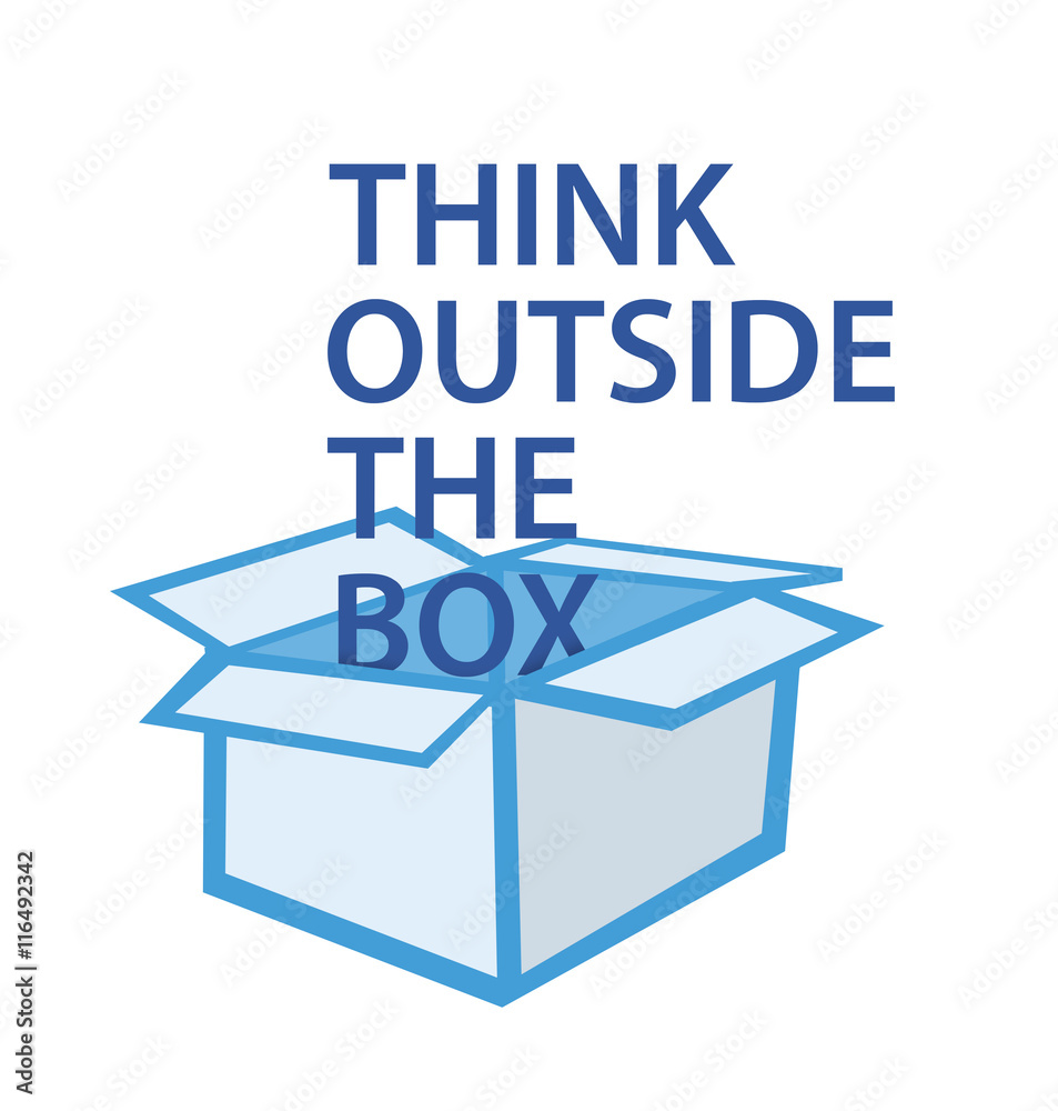 Think outside the box illustration Stock Illustration | Adobe Stock