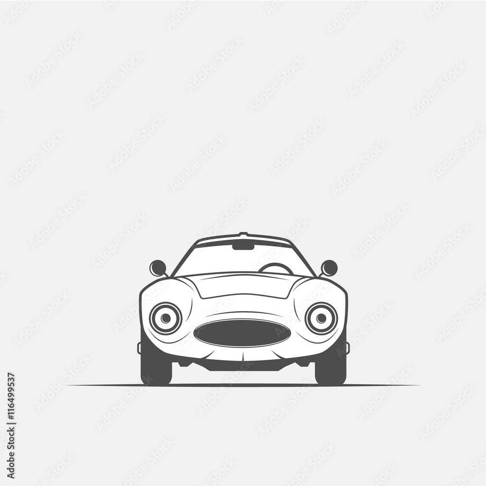 grayscale image of the car Stock Vector | Adobe Stock
