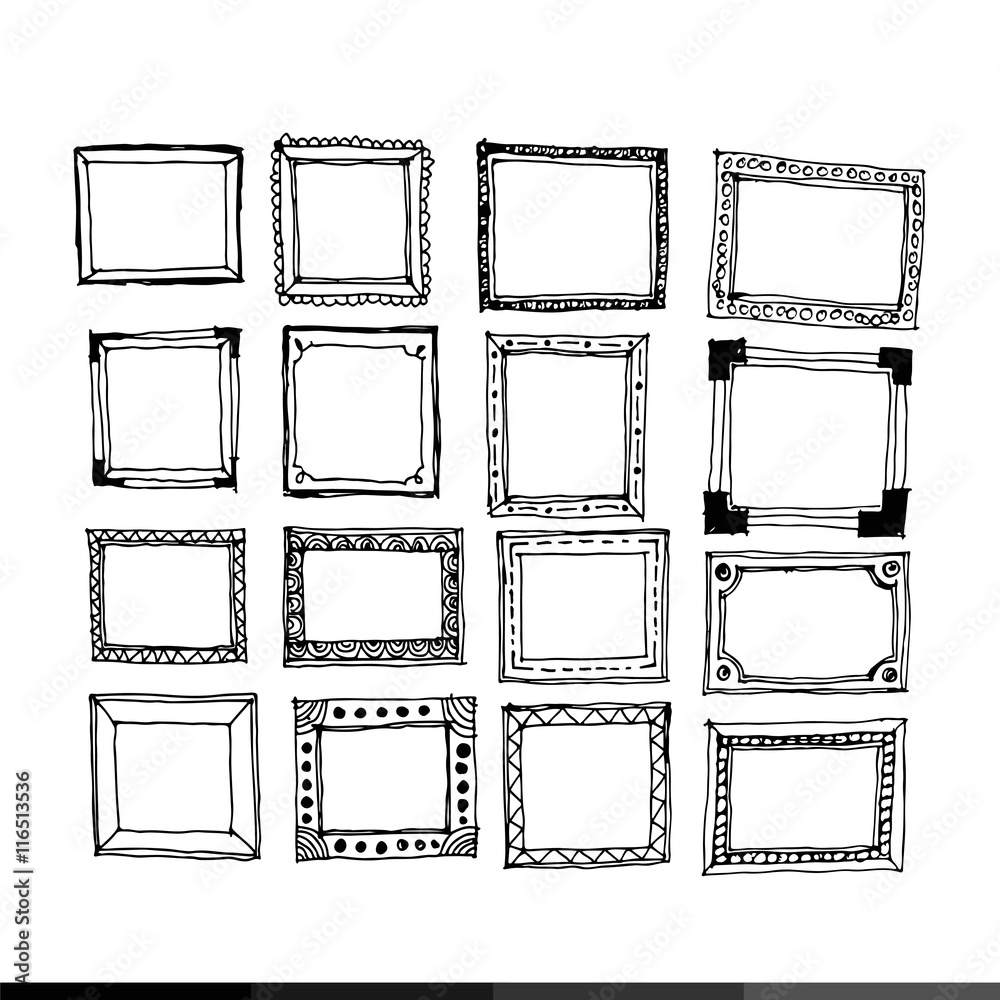 hand draw frame icon illustration design Stock Vector | Adobe Stock