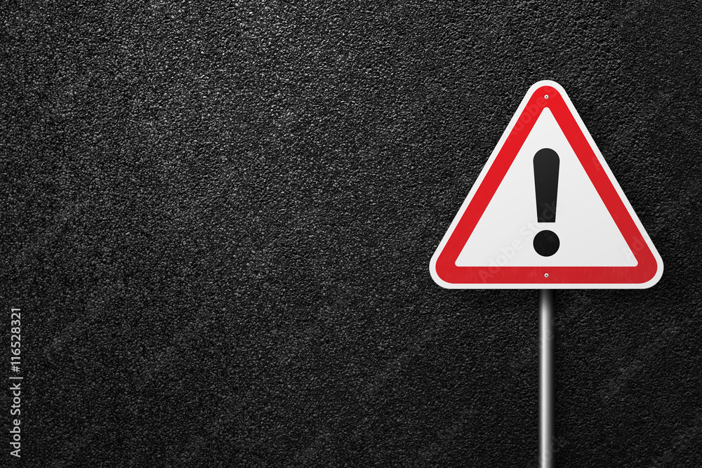 Exclamation Mark Road Sign