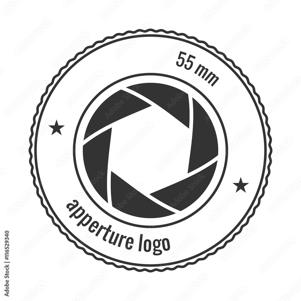 Logo element. Aperture photo emblem Stock Vector | Adobe Stock