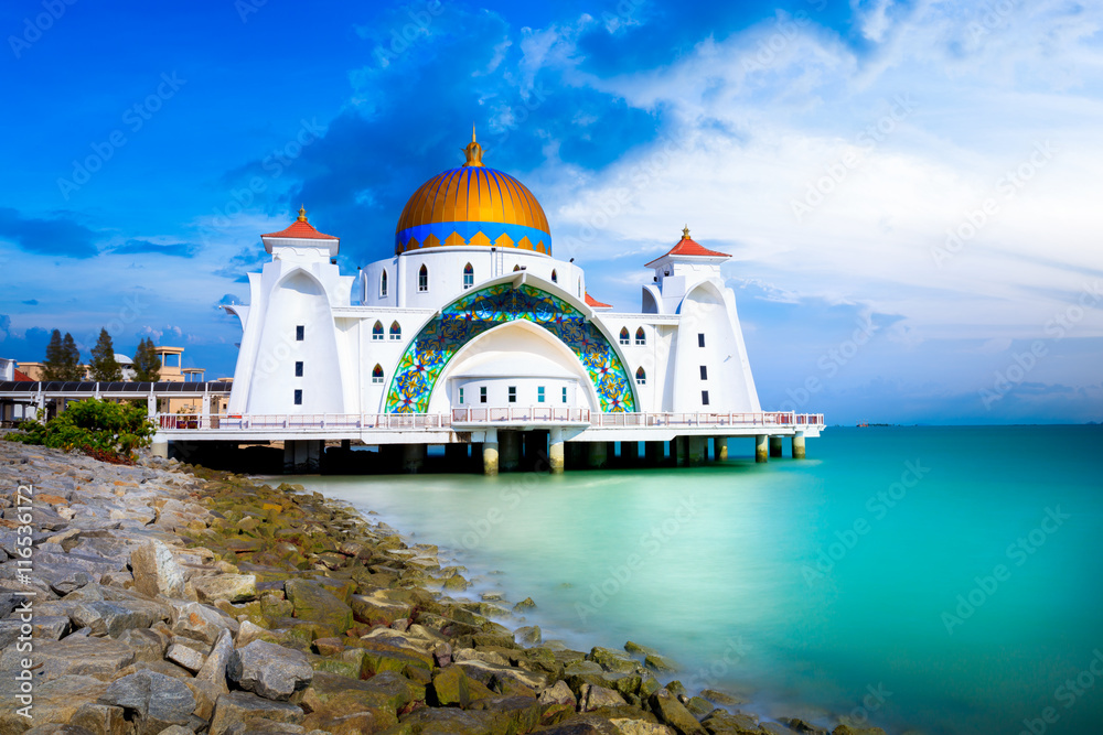 Poster Malacca straits mosque masjid selat melaka it is a mosque ...