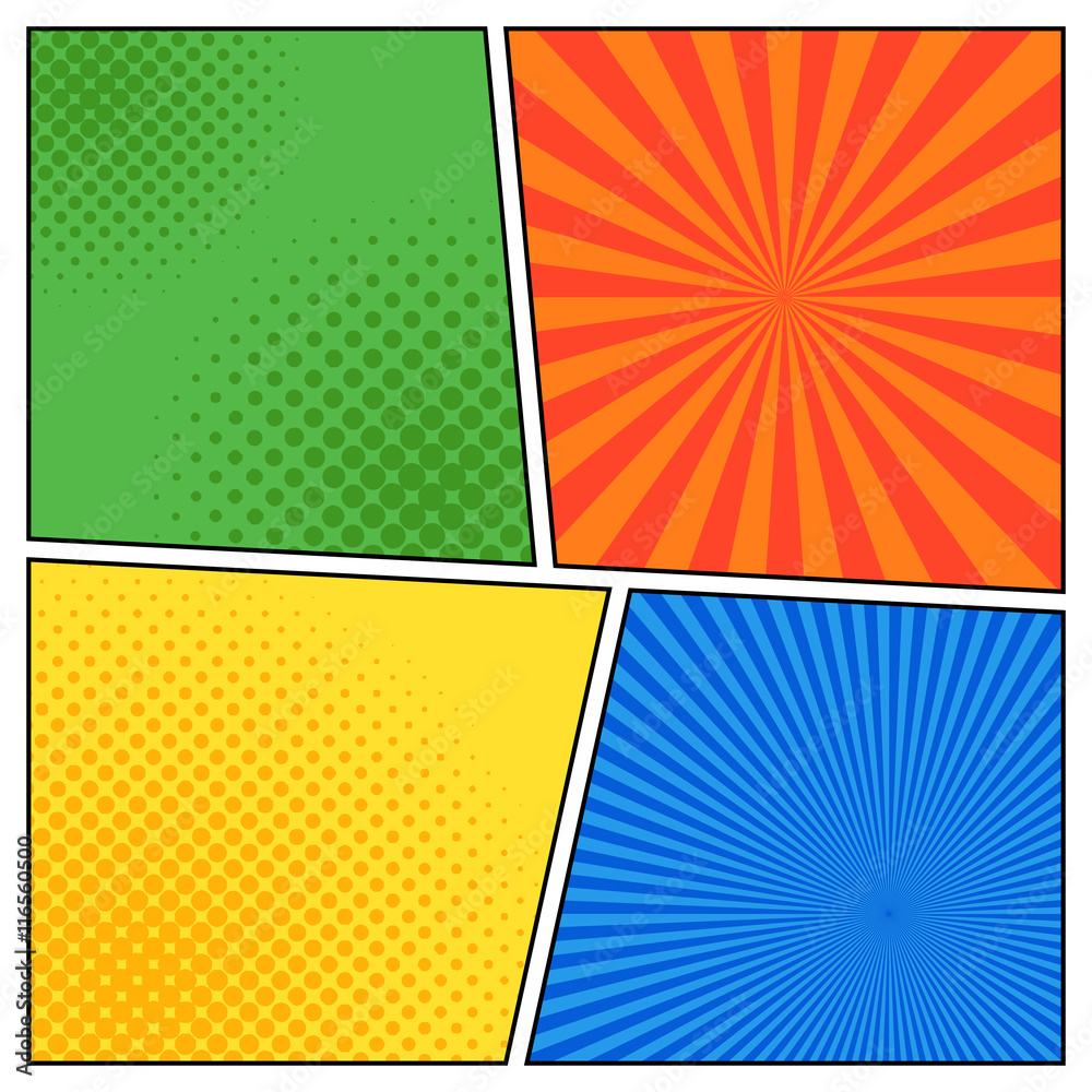 Comic book scenes Stock Vector | Adobe Stock