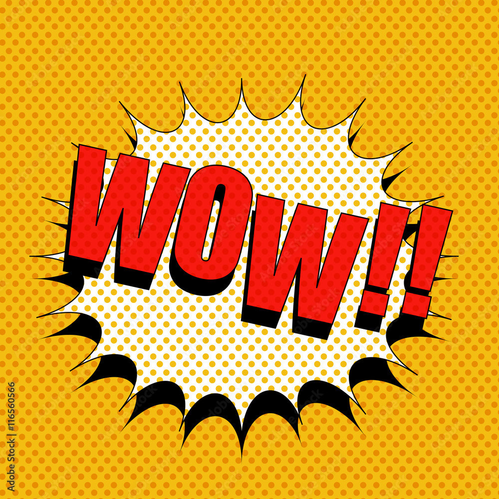 Wow comic cartoon Stock Vector | Adobe Stock