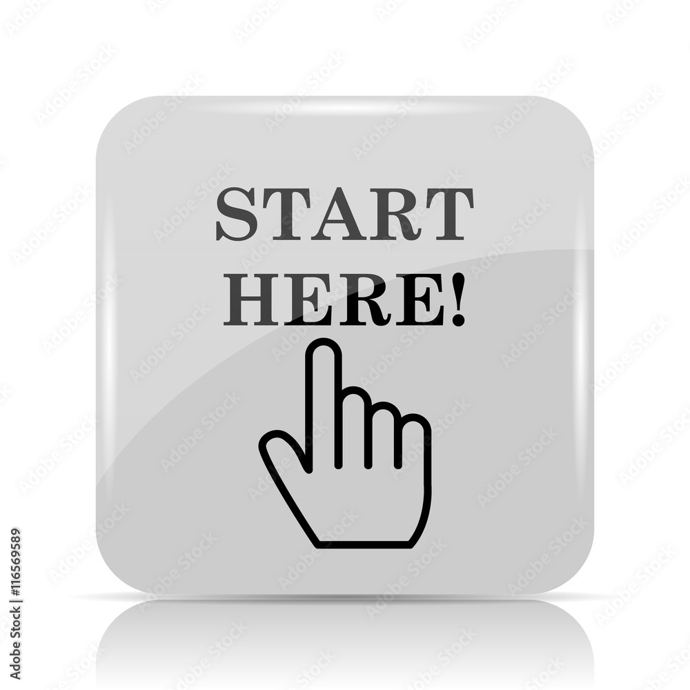 Start here icon Stock Illustration | Adobe Stock