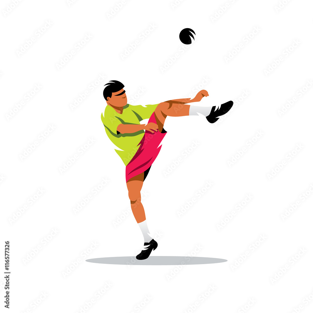 Vector Sepak Takraw Thailand Sport Cartoon Illustration. Stock Vector ...