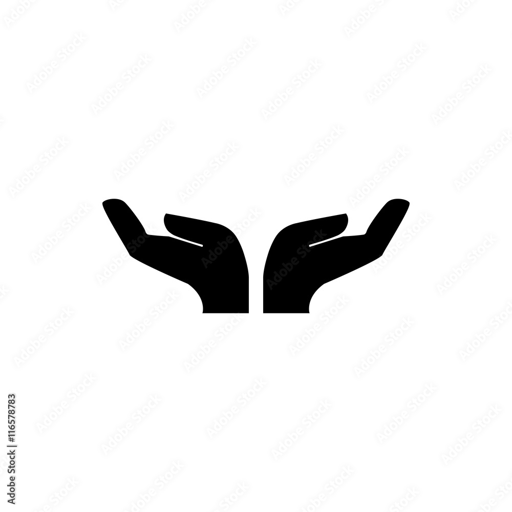 Flat of the hand icon Stock Vector | Adobe Stock