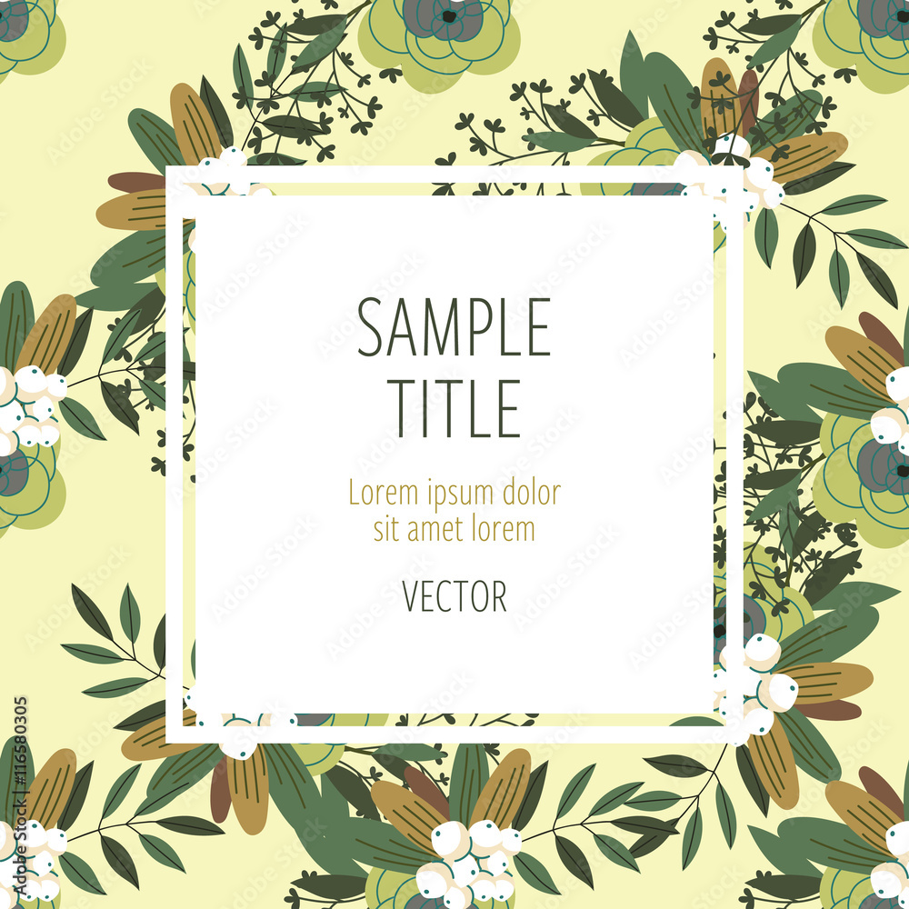 Cute invitation design template to celebration on card with flower ...