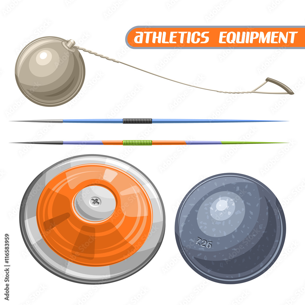 Vector logo for athletics equipment, consisting of abstract metal ...