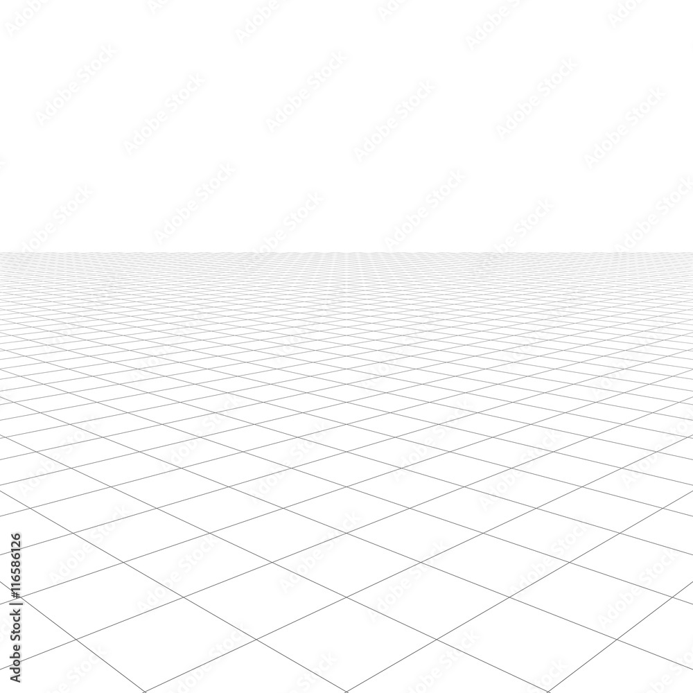 Perspective grid over white background 3D rendering Stock Illustration ...