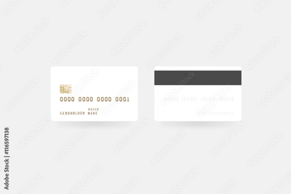 Blank Credit Card Back