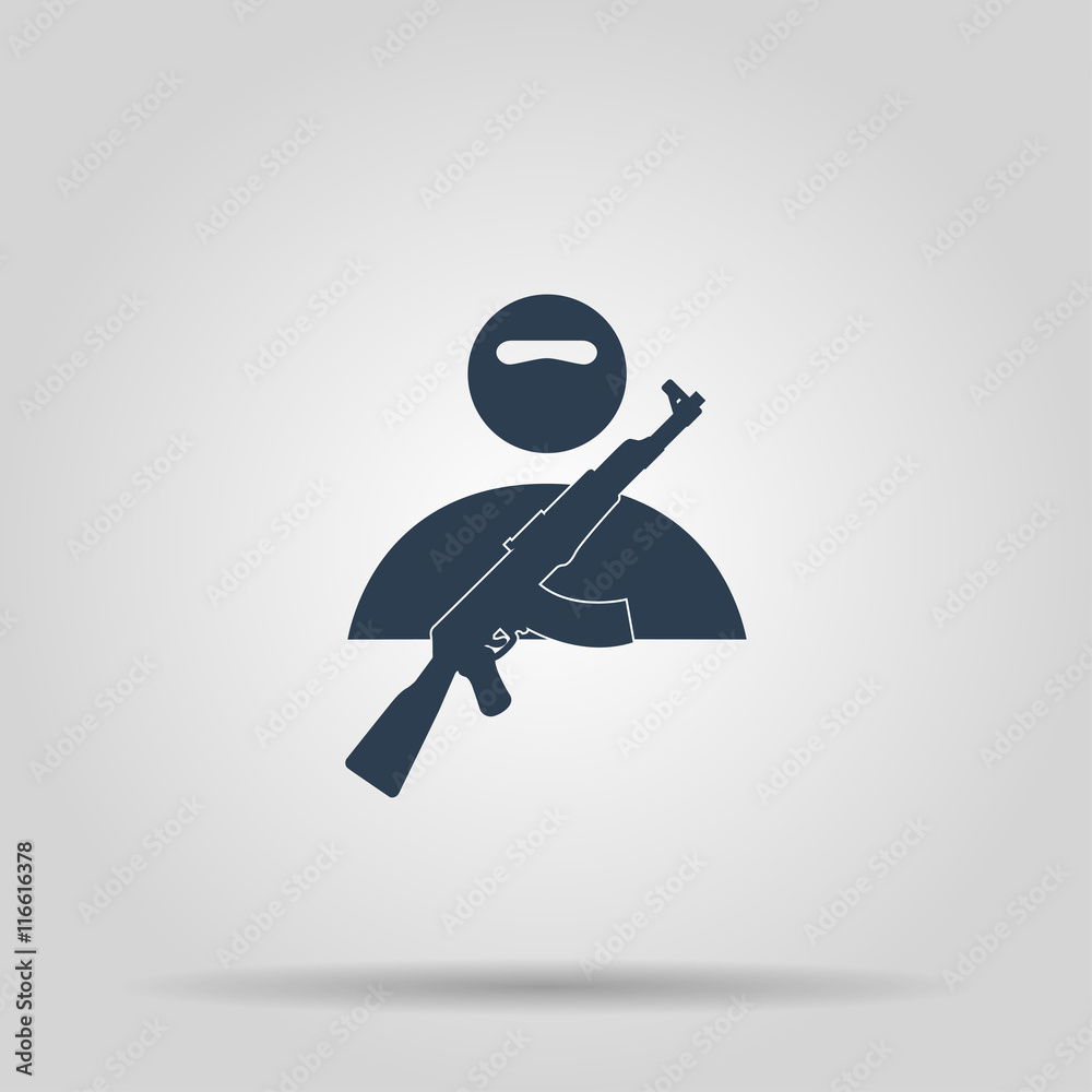 terrorist icon. Vector concept illustration for design Stock Vector ...