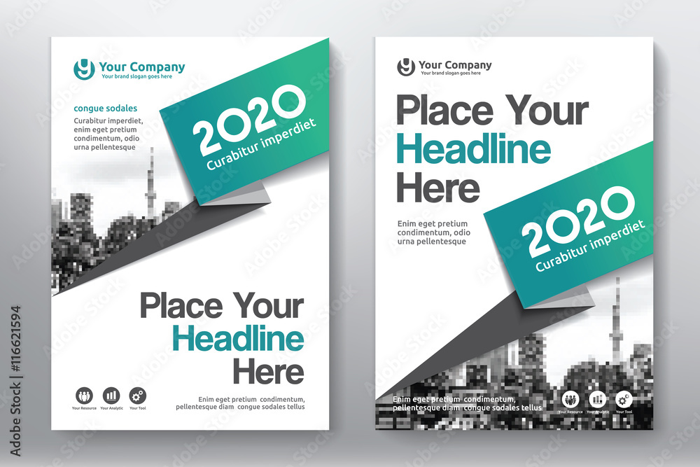 Green Color Scheme with City Background Business Book Cover Design ...