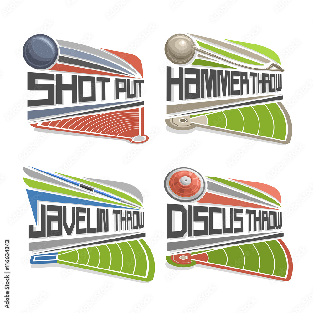 Vector logo for Athletics Field, consisting of abstract discus throw ...