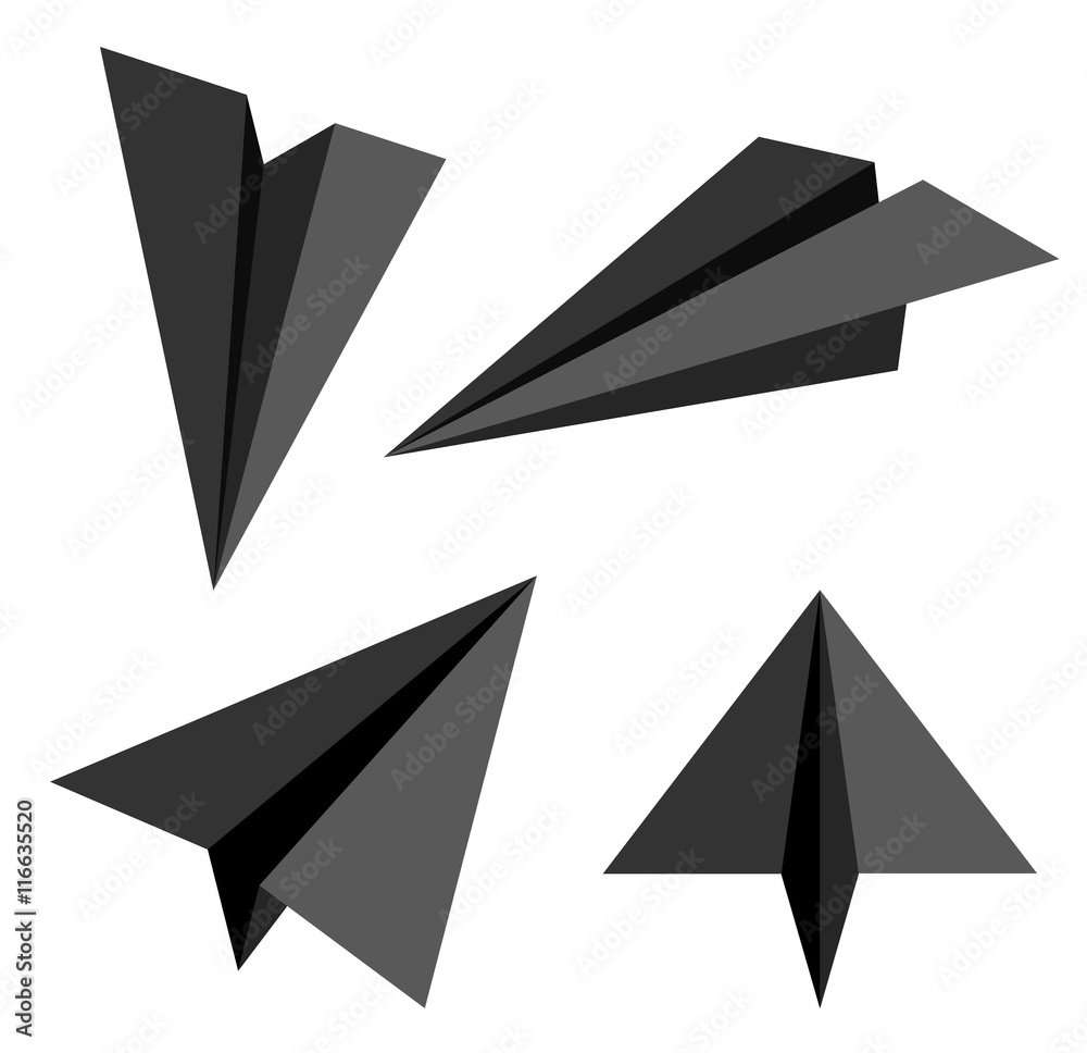Paper plane. Vector illustration . Stock Vector | Adobe Stock