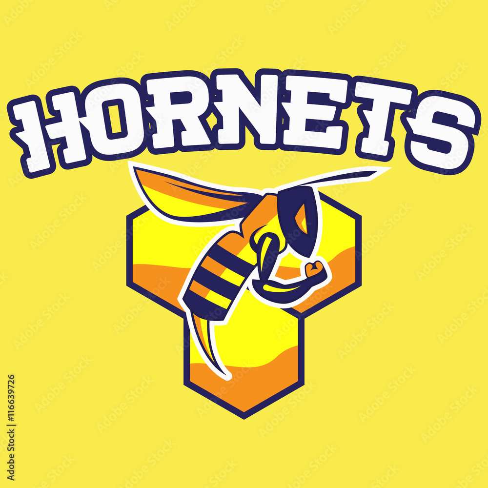 Modern professional hornets logo for sport team. Hornets mascot for ...
