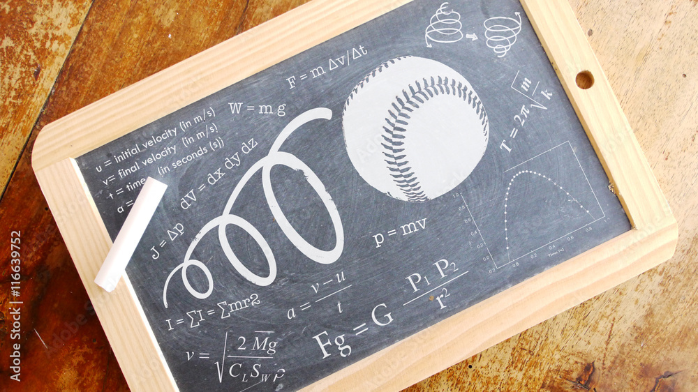 Poster Baseball and physics formulas – Wall Art | UkPosters