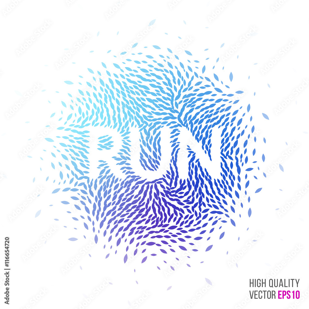 Run beautiful design element for greeting card template layout w Stock ...