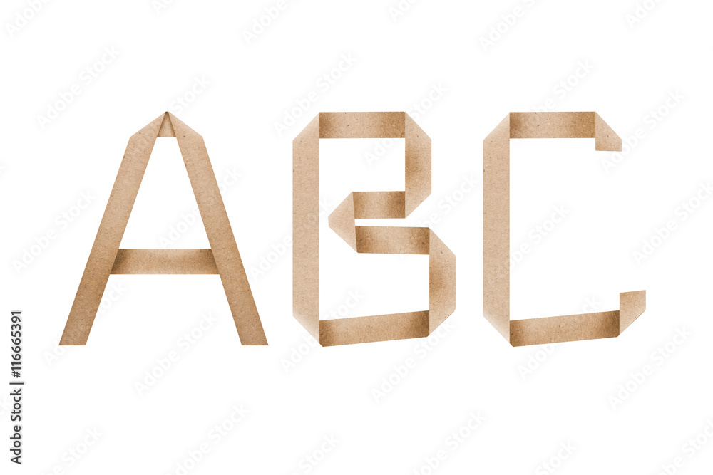 Origami alphabet letters abc Stock Illustration | Adobe Stock