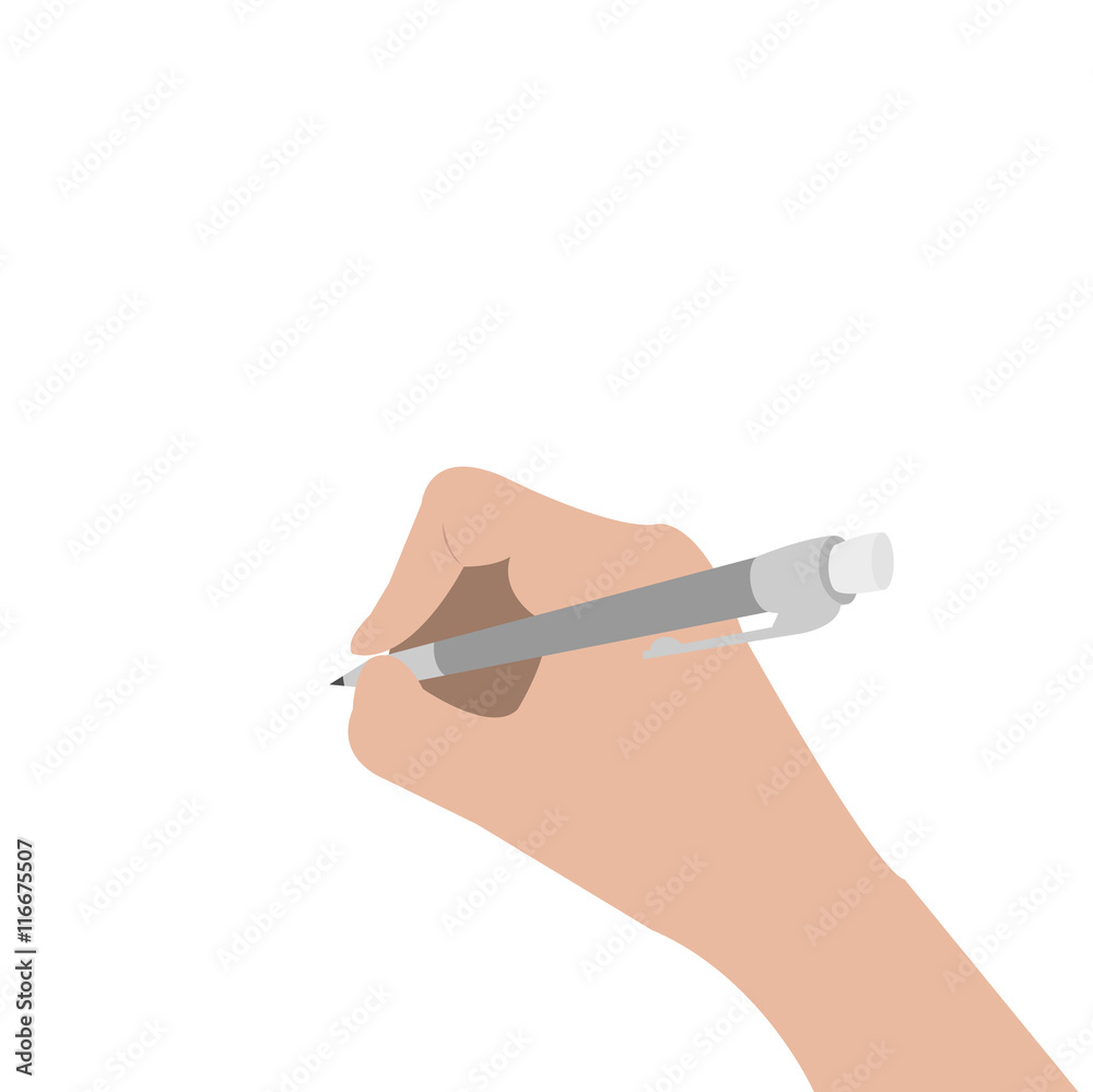 Hand writing drawing pen. Woman holding pencil. Writer, student, artist ...