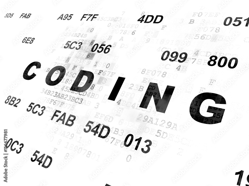 Programming concept: Coding on Digital background Stock-Illustration ... Programming concept: Coding on Digital background Stock-Illustration ...