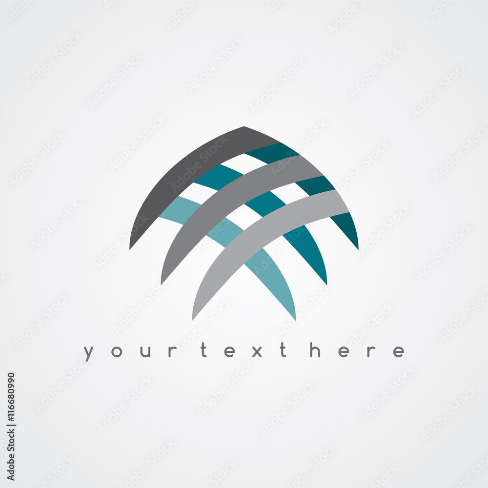 Vector sign abstract Fish logo Stock Vector | Adobe Stock