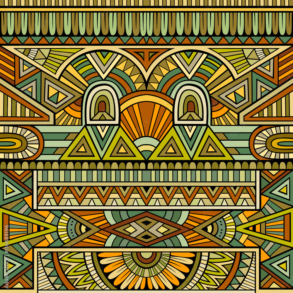 Abstract vector tribal ethnic background Stock Vector | Adobe Stock