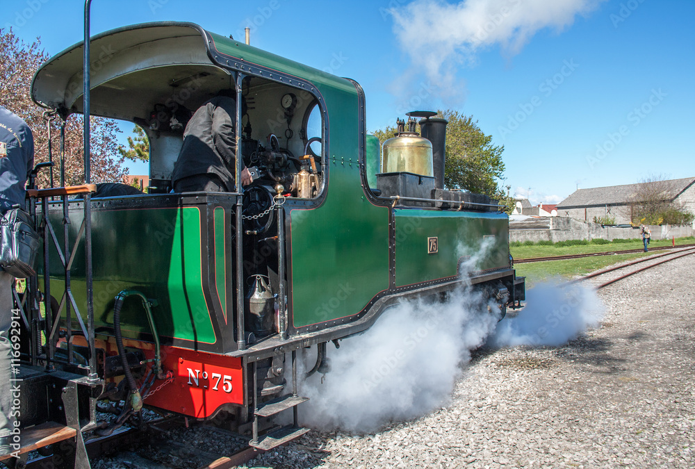 Locomotive à vapeur, monument historique, Baie de Somme, Picardie ...