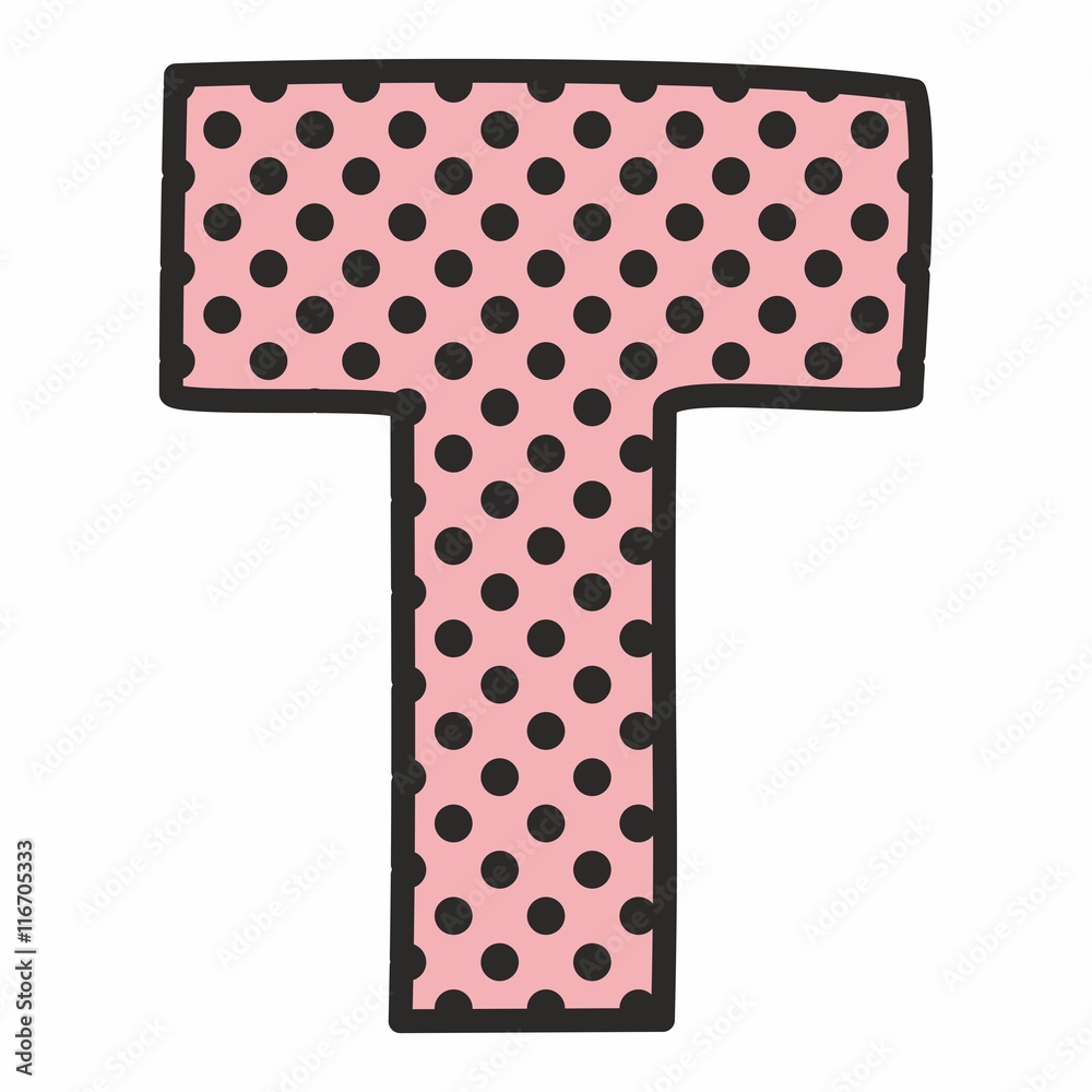 Letter T Pink