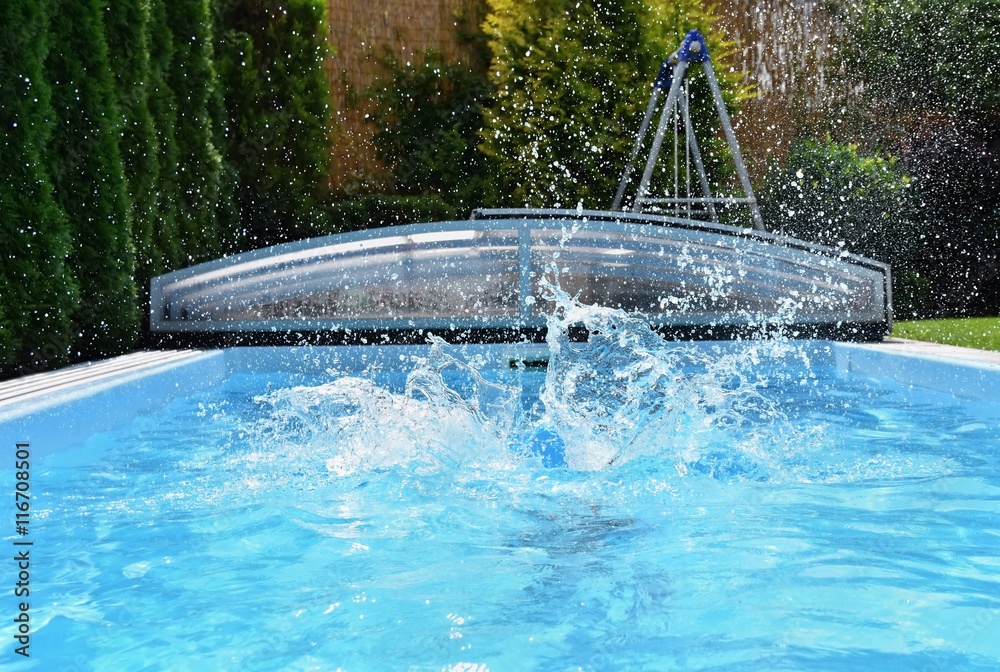 Splash in the pool Summer background for traveling. Stock Photo | Adobe ...