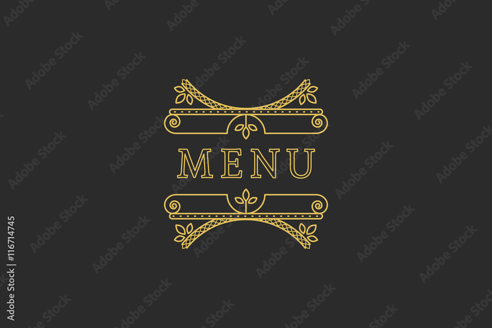 Restaurant Menu Headline Stock Vector | Adobe Stock