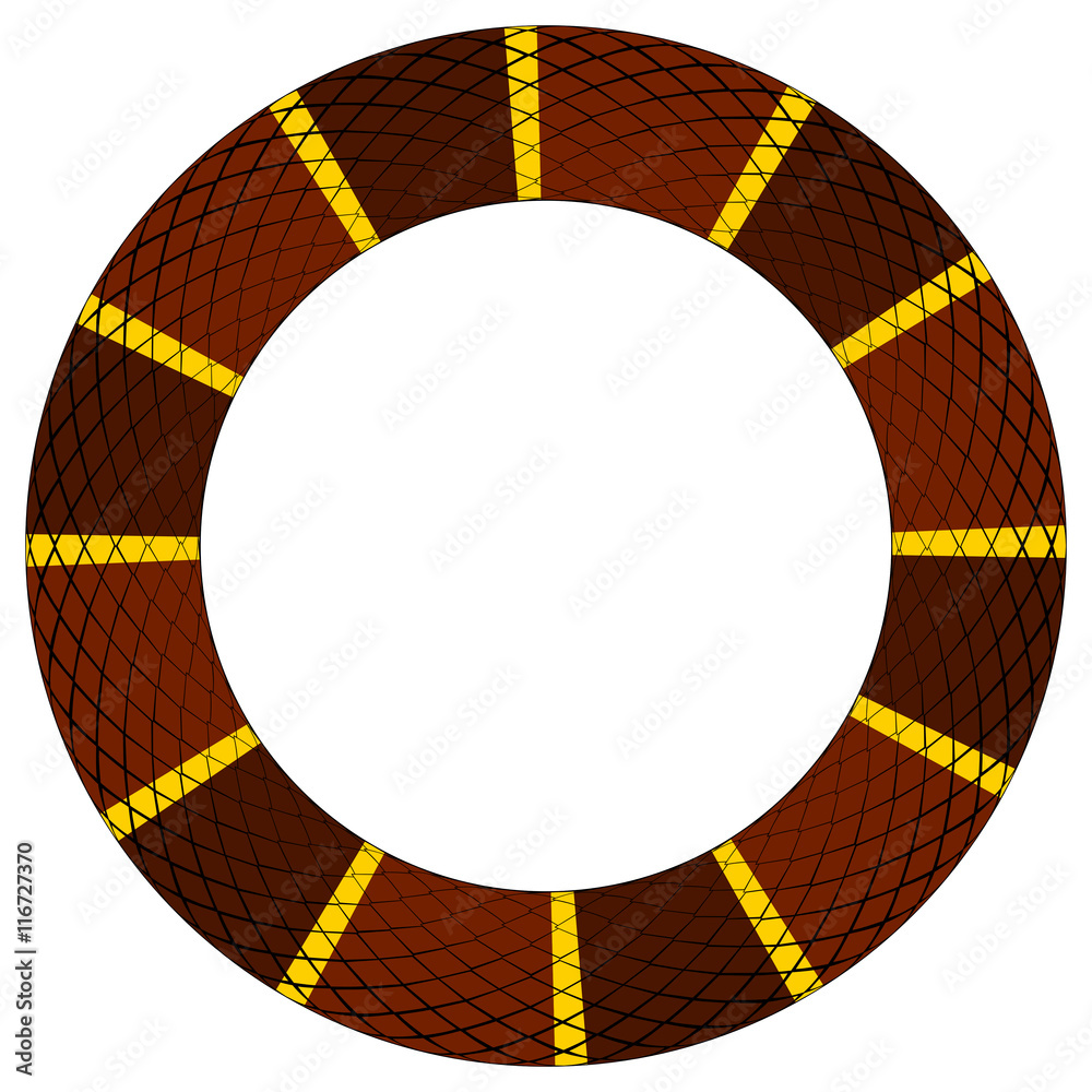 Vecteur Stock Round frame of reptile skin border based on color pattern ...