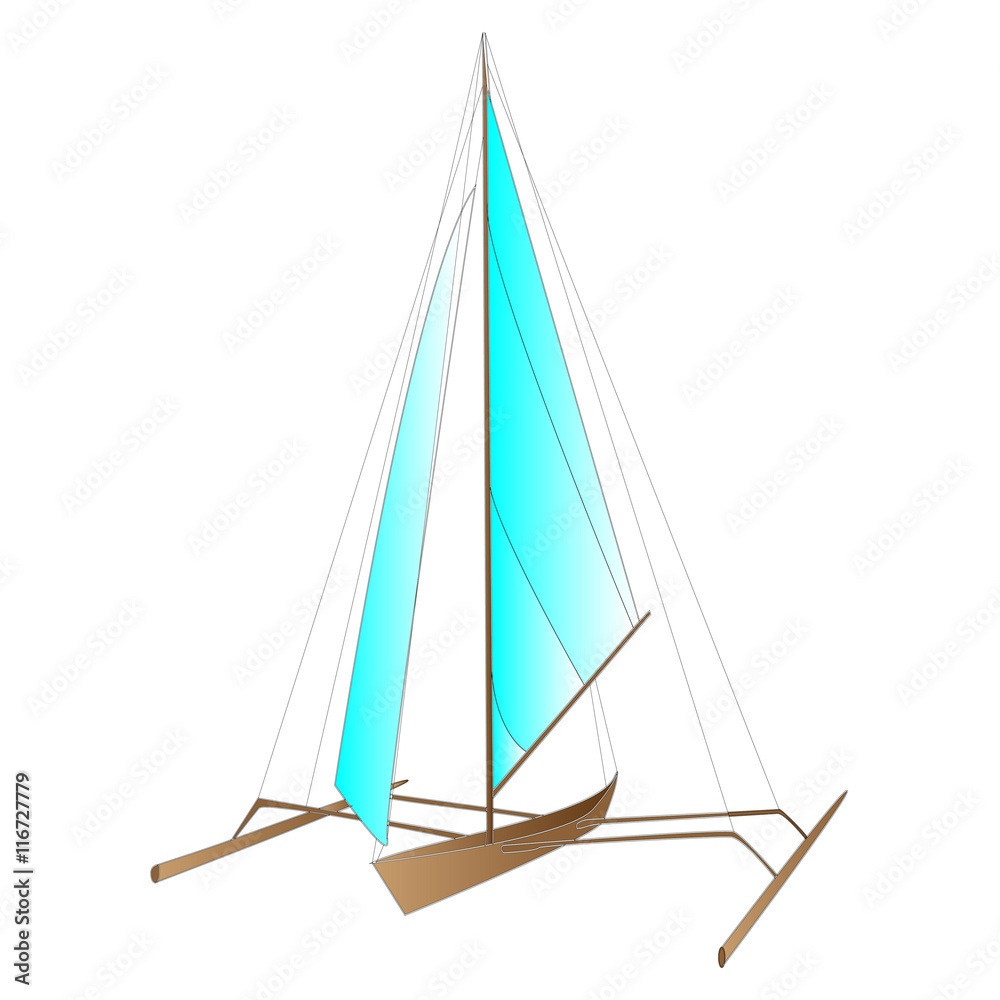 sea boat vector Stock Vector | Adobe Stock