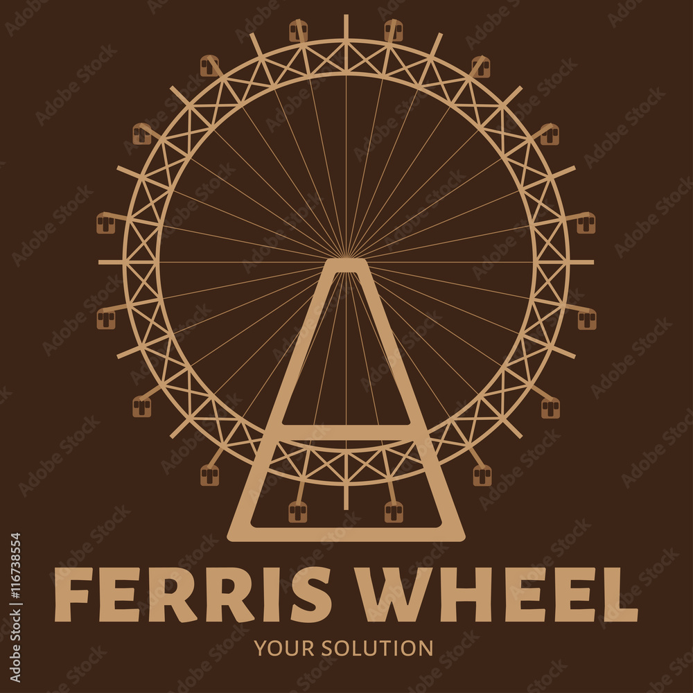 Vector logo Ferris wheel Stock Vector | Adobe Stock