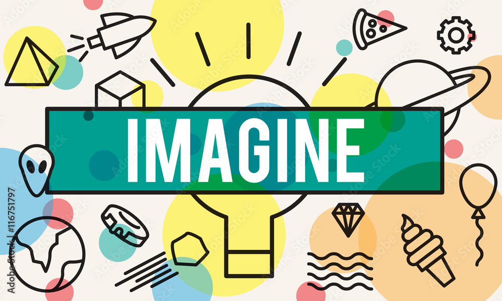 Imagine Creative Thinking Vision Dream Expect Concept foto de Stock ...