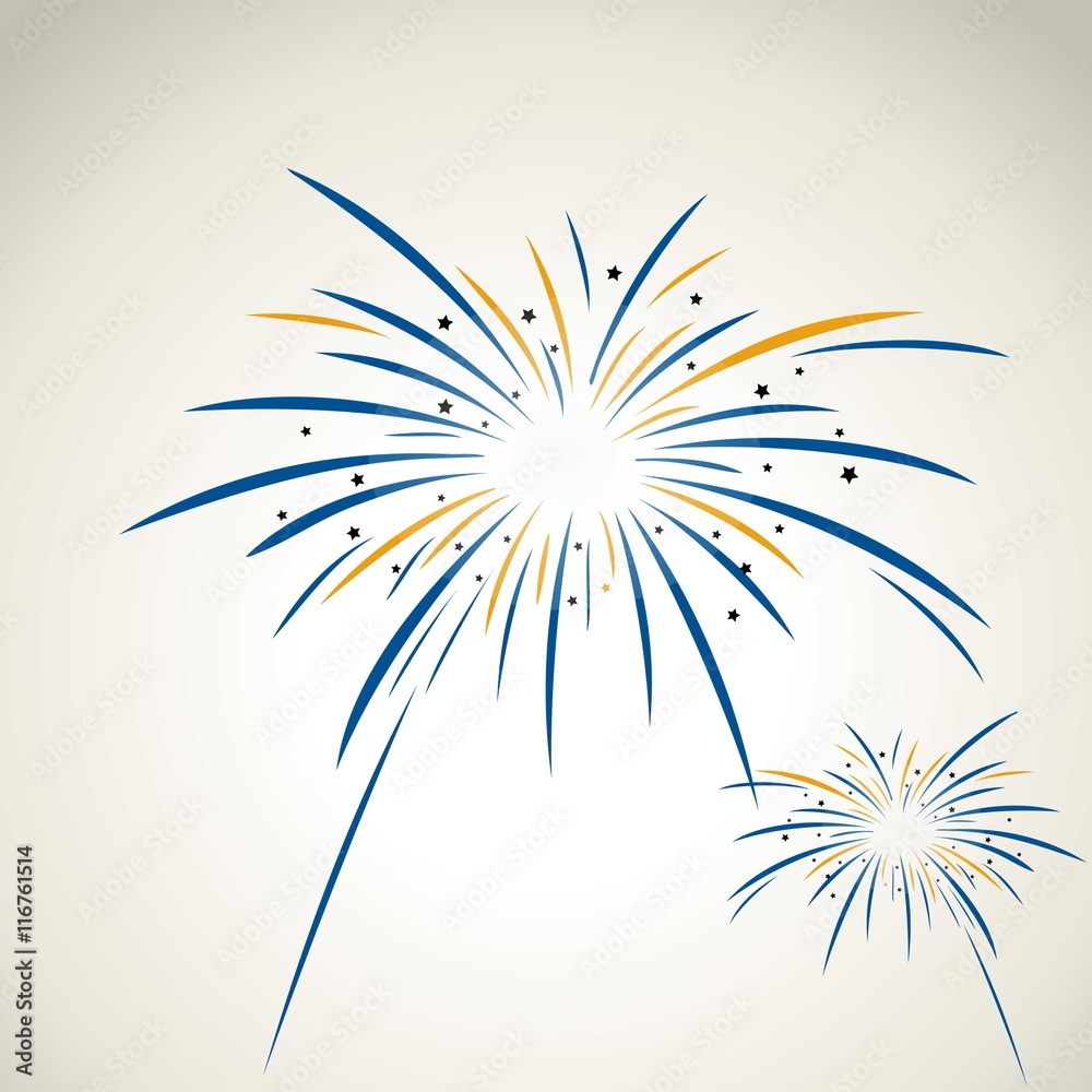 Yellow Fireworks Clipart