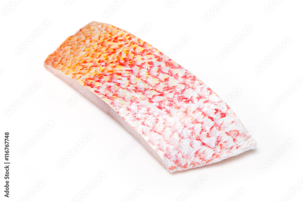Red Snapper fish fillet isolated on a white studio background. Stock ...