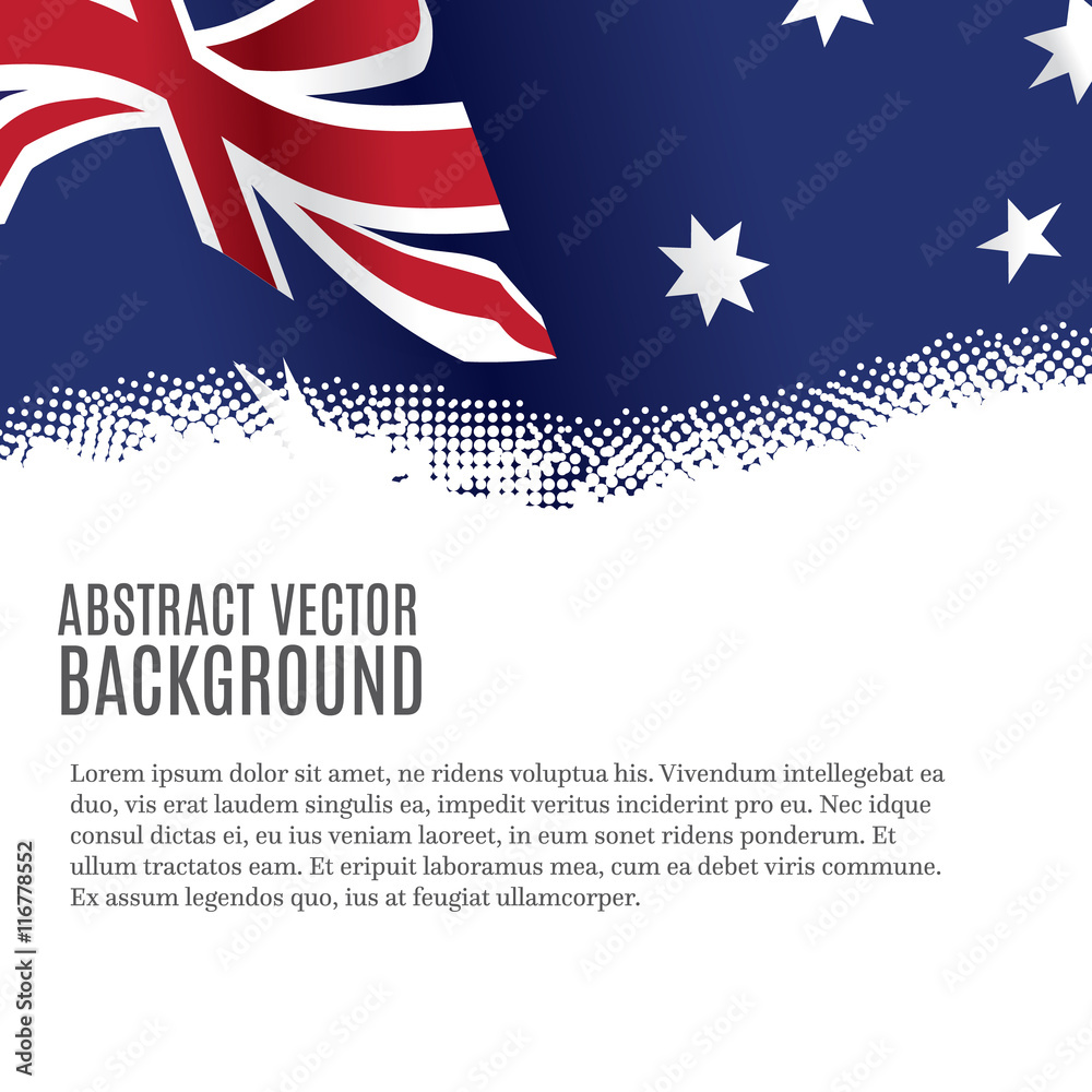 Vector background with Australian flag and copy space Stock Vector ...