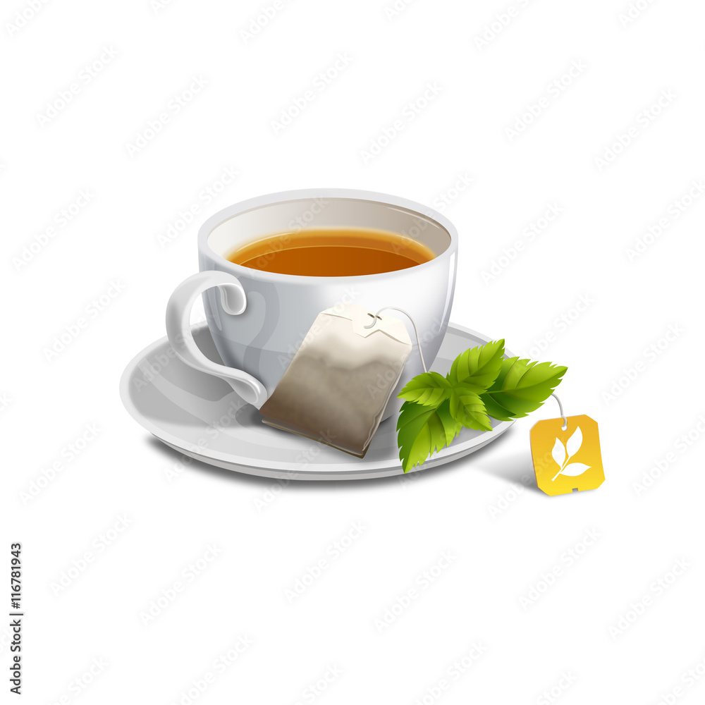 Green Tea Cup Vector