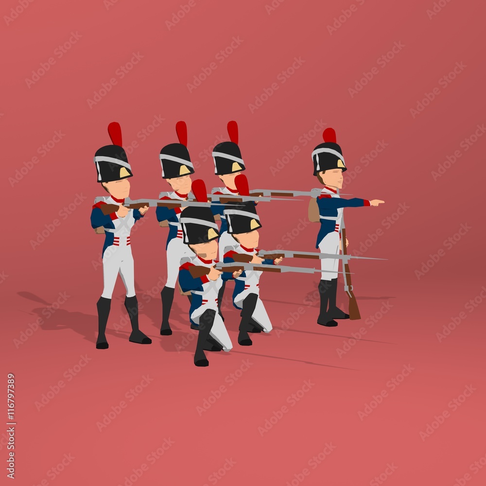 Napoleonic soldier Stock Illustration | Adobe Stock