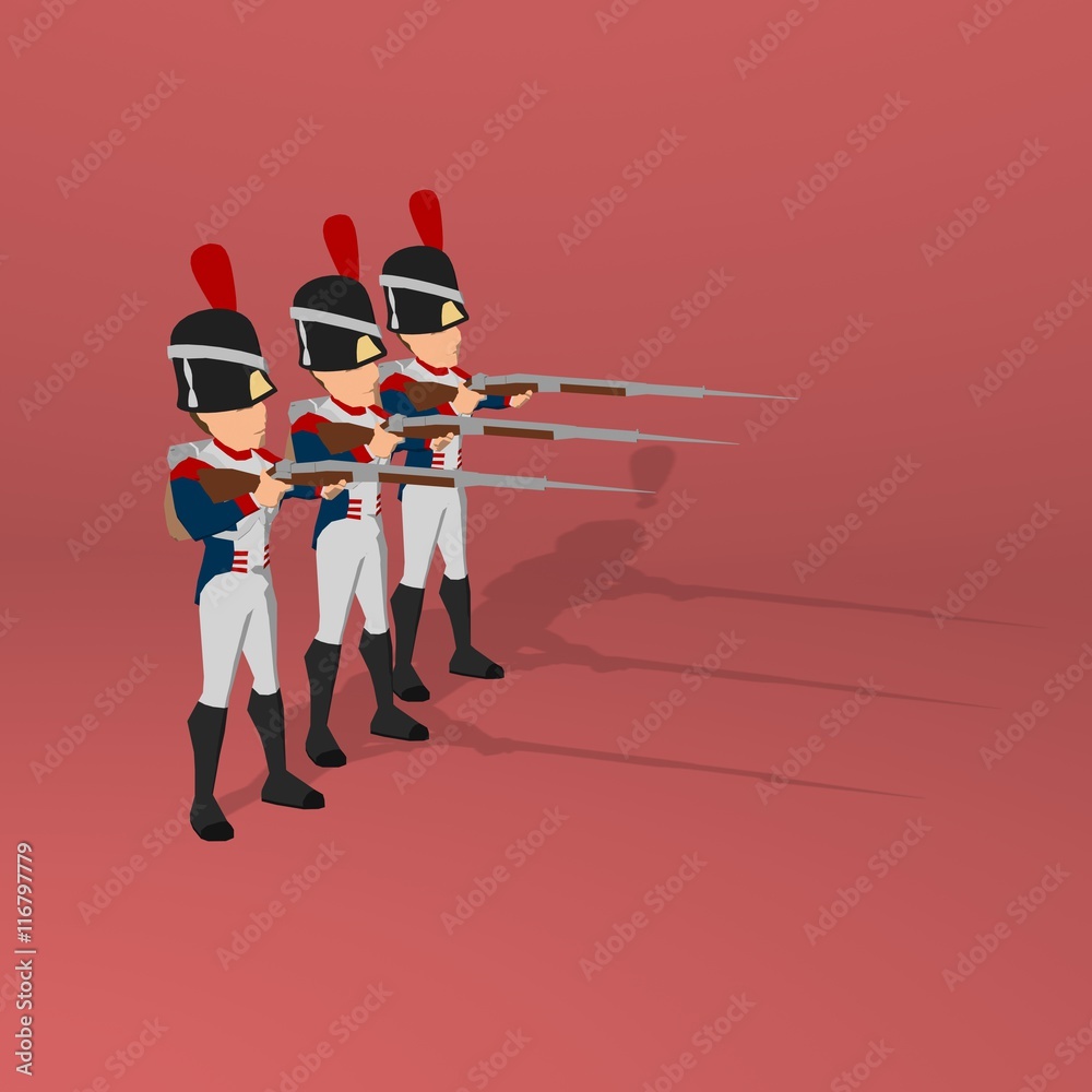 Napoleonic soldier Stock Illustration | Adobe Stock