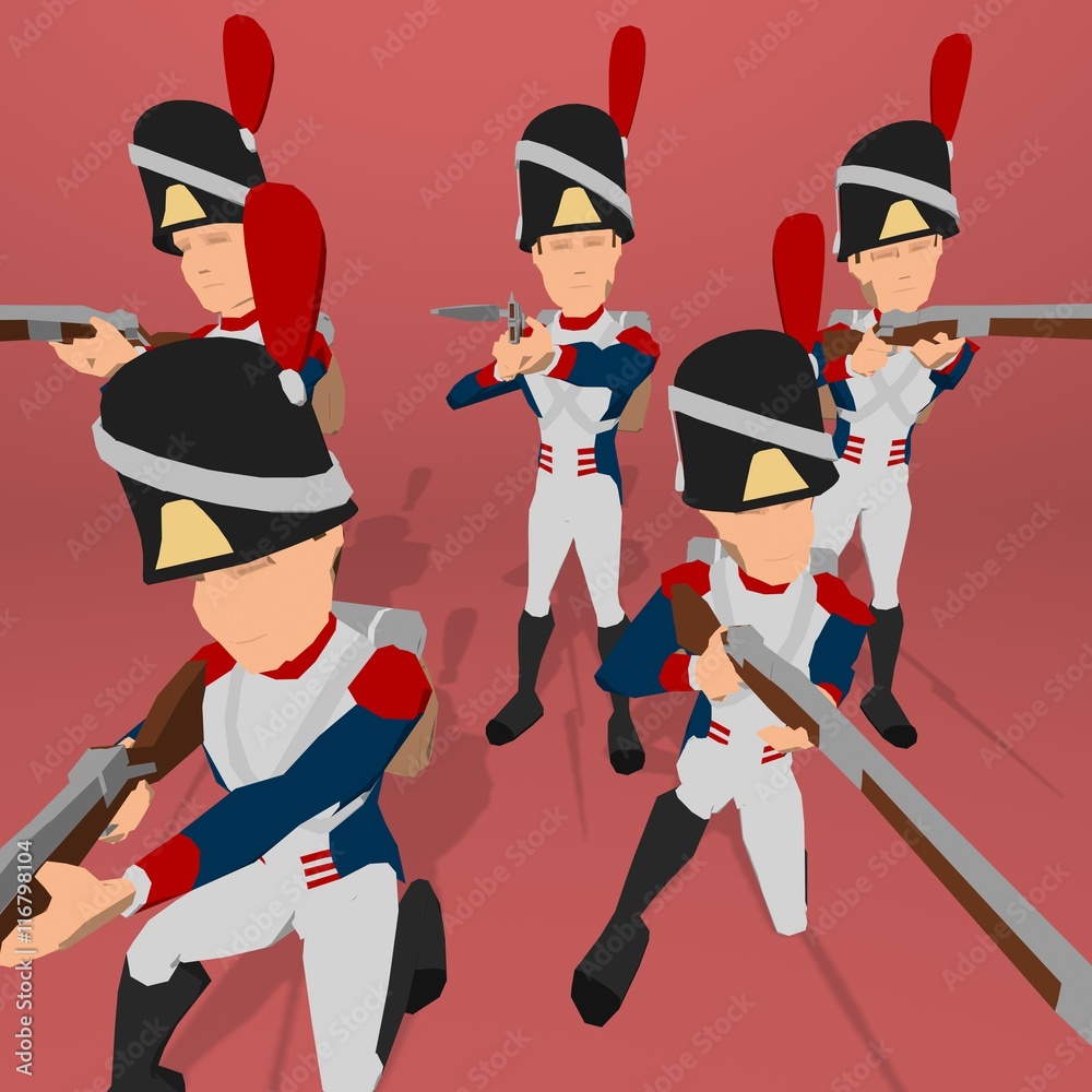 Napoleonic soldier Stock Illustration | Adobe Stock
