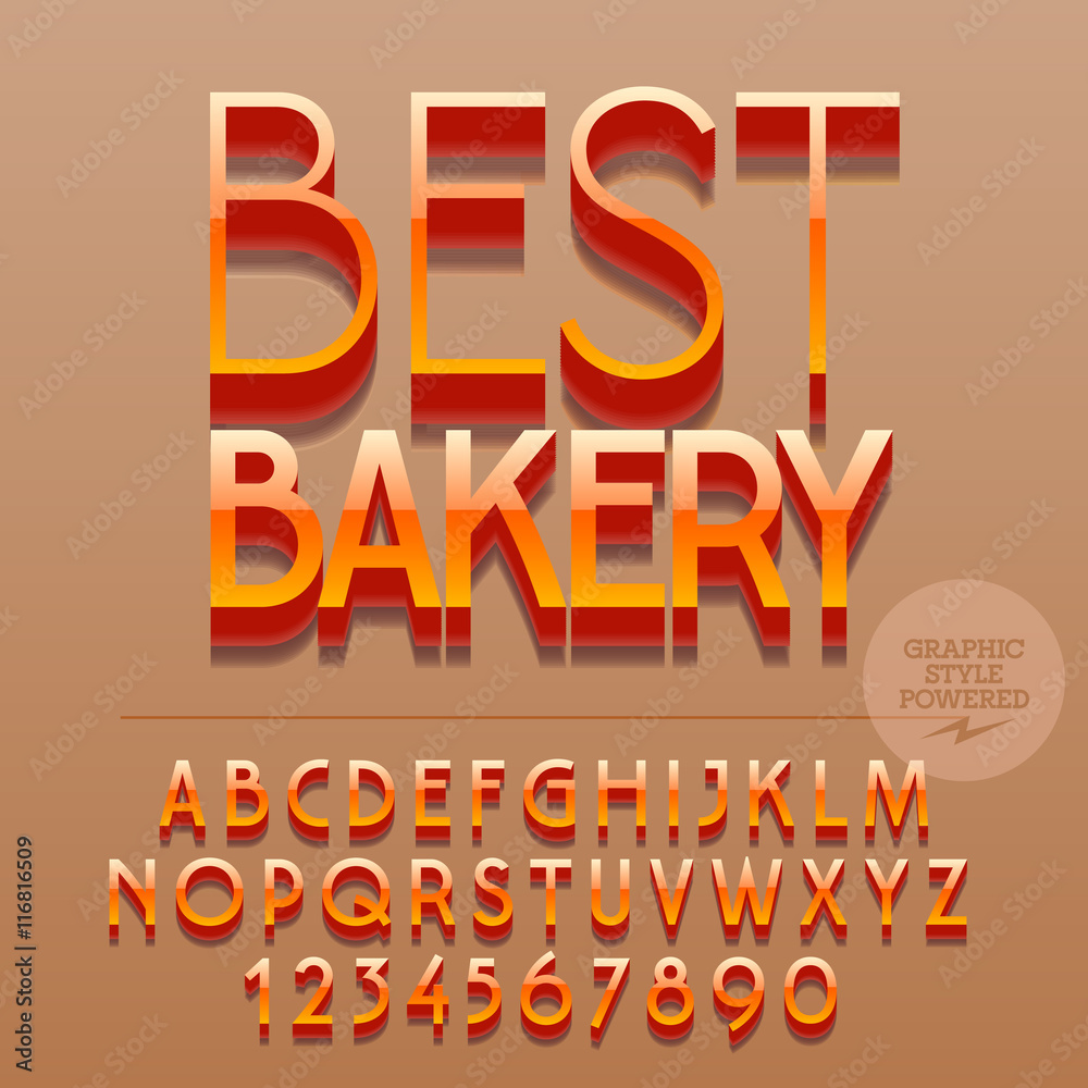 Set of slim reflective alphabet letters, numbers and punctuation ...