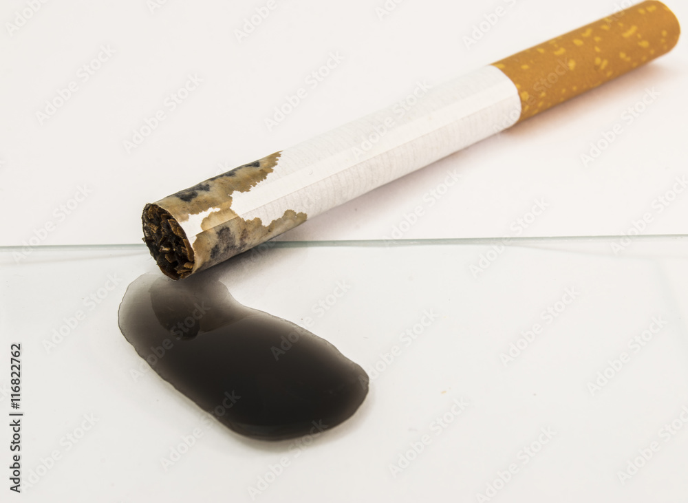 Black poison derived from cigarettes. Dangers, risk and hazards of ...