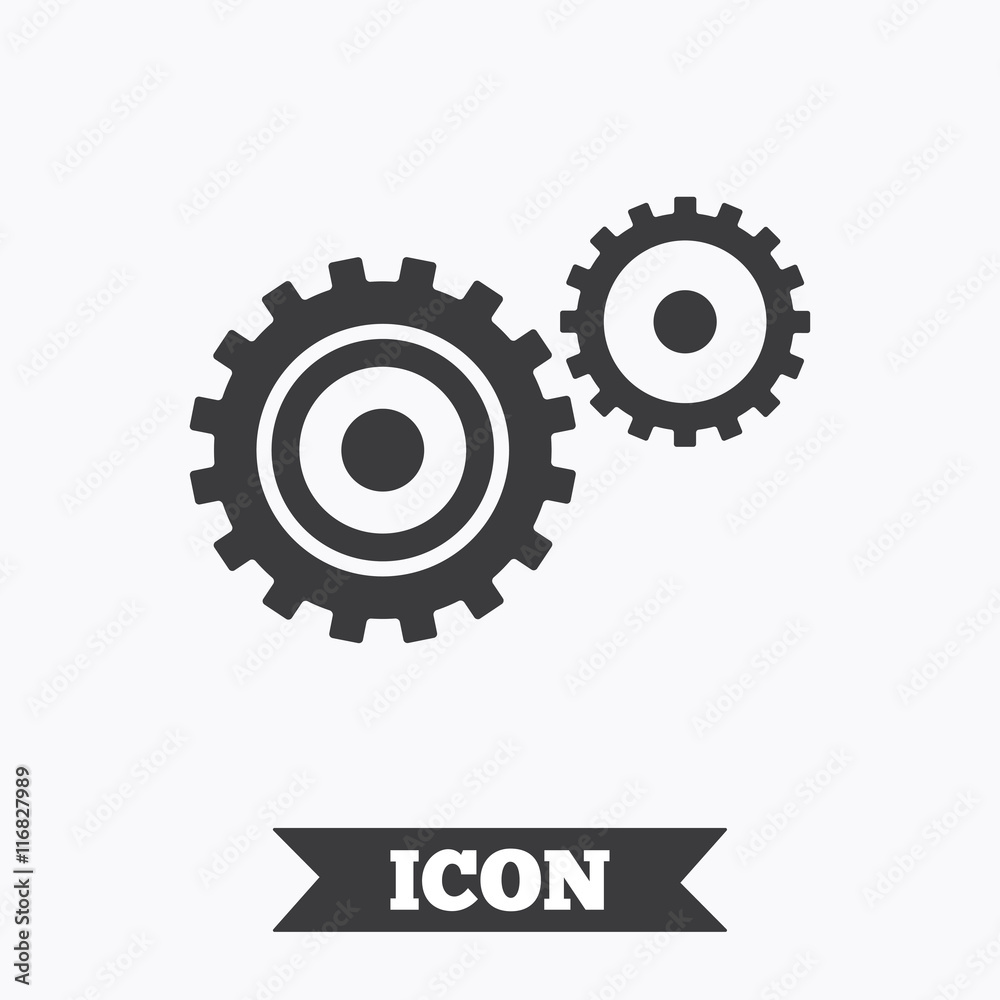 Cog settings sign icon. Cogwheel gear symbol. Stock Vector | Adobe Stock