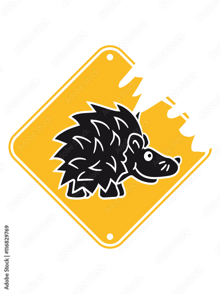 sign caution warning dangerous monster danger goad baby comic cartoon ...