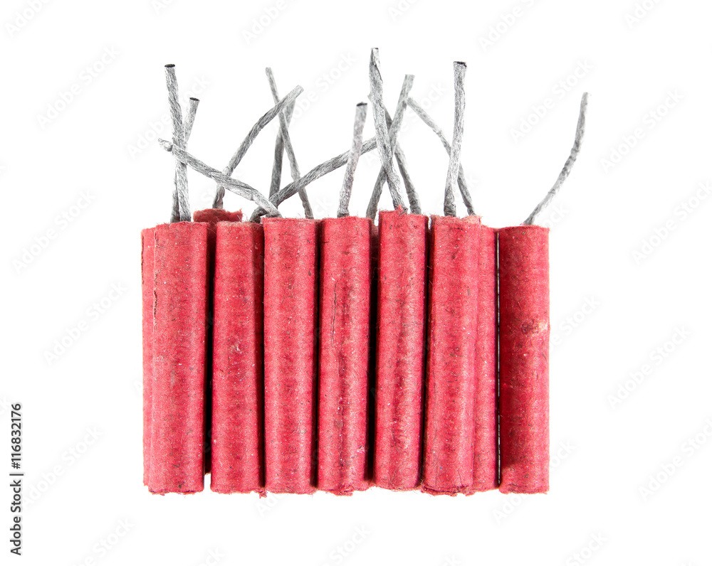 Pile of firecrackers isolated on white background.Firecrackers i Stock ...