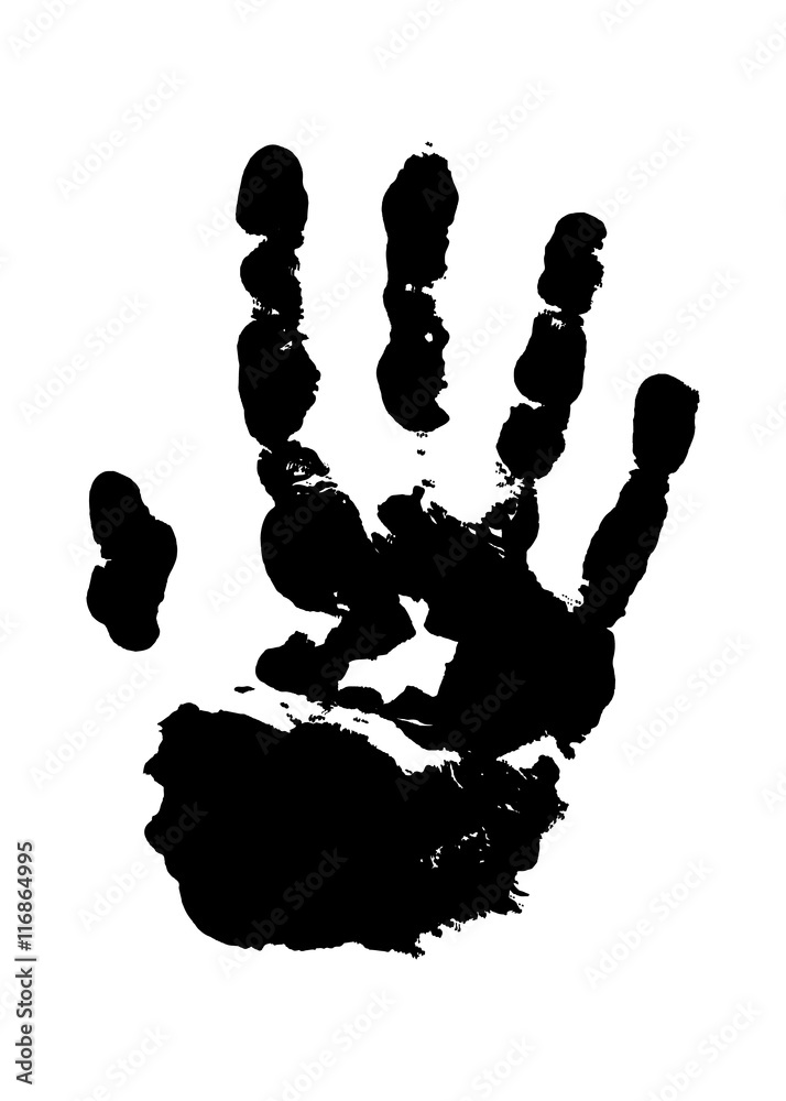Human grunge handprint with skin texture Stock Vector | Adobe Stock