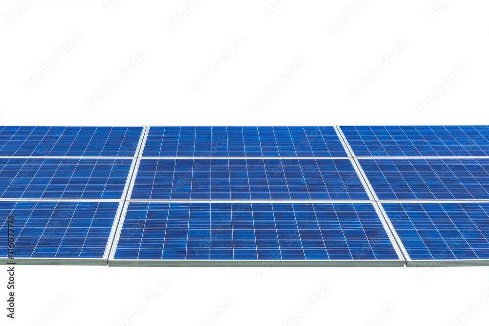 Photovoltaics module solar panels isolated on white background. Stock ...
