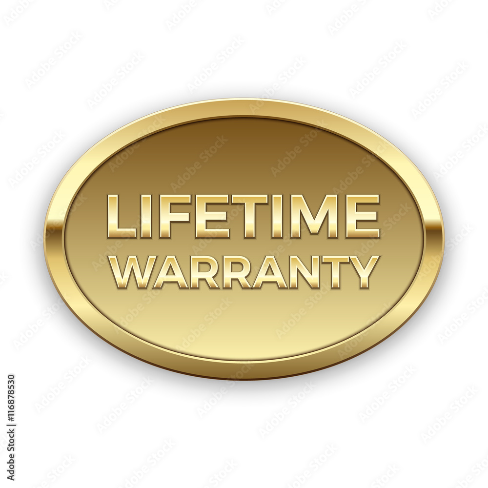 Lifetime warranty badge, vector Stock Vector | Adobe Stock